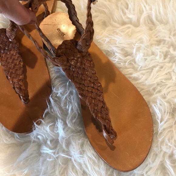 Urban Outfitters | Shoes | Ecot Aurora Braided Leather Tstrap Sandals ...